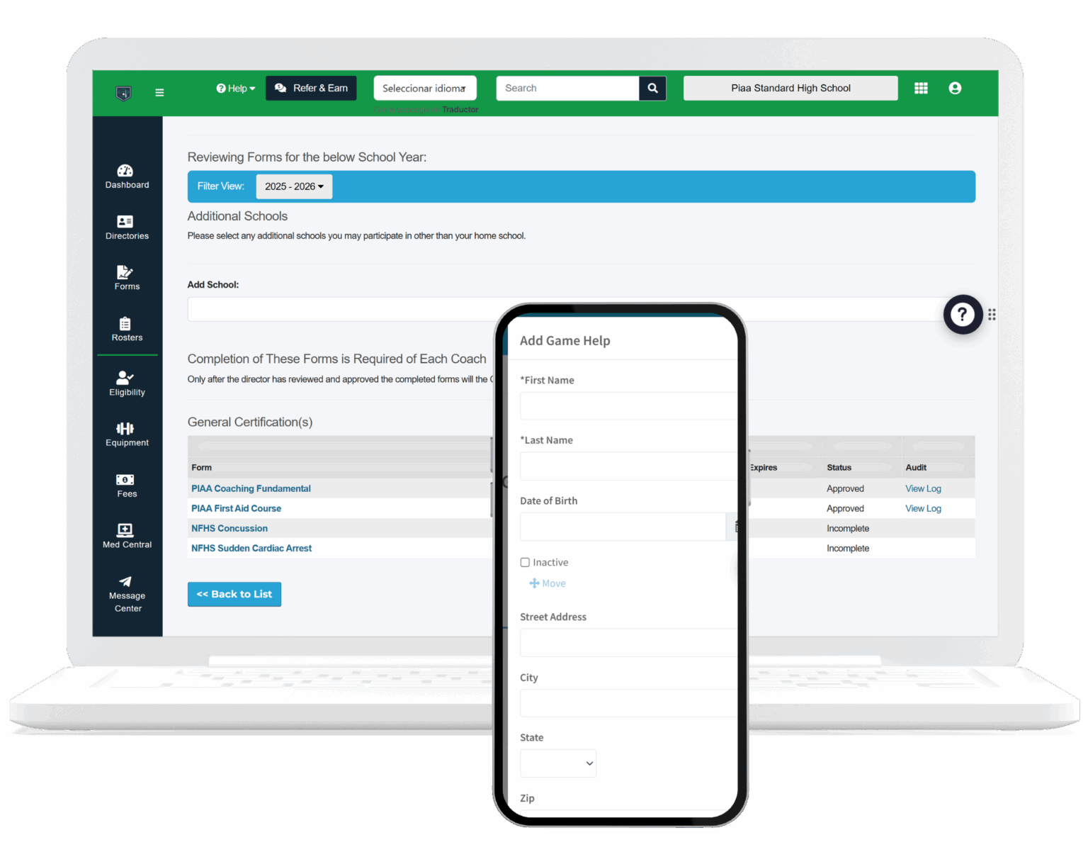 Athletic Management for School Districts - BigTeams